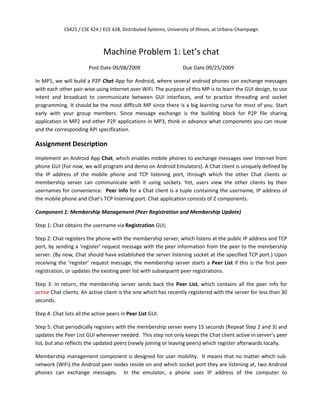 Machine Problem 1: Let's chat | DOCX