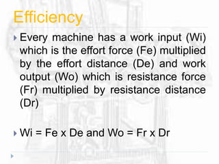 Physics Science: Machines and Efficiency | PPTX