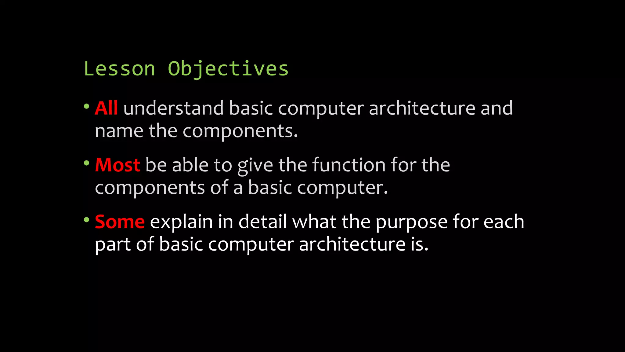 Machine architecture 2 | PPT | Computer Peripherals | Computing