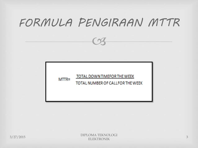 Machine breakdown analysis | PPTX