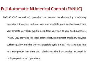 CNC machining center and CNC controllers | PPTX