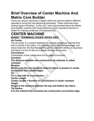 Delphi Noida PVT. LTD .Machine core bulder | DOCX