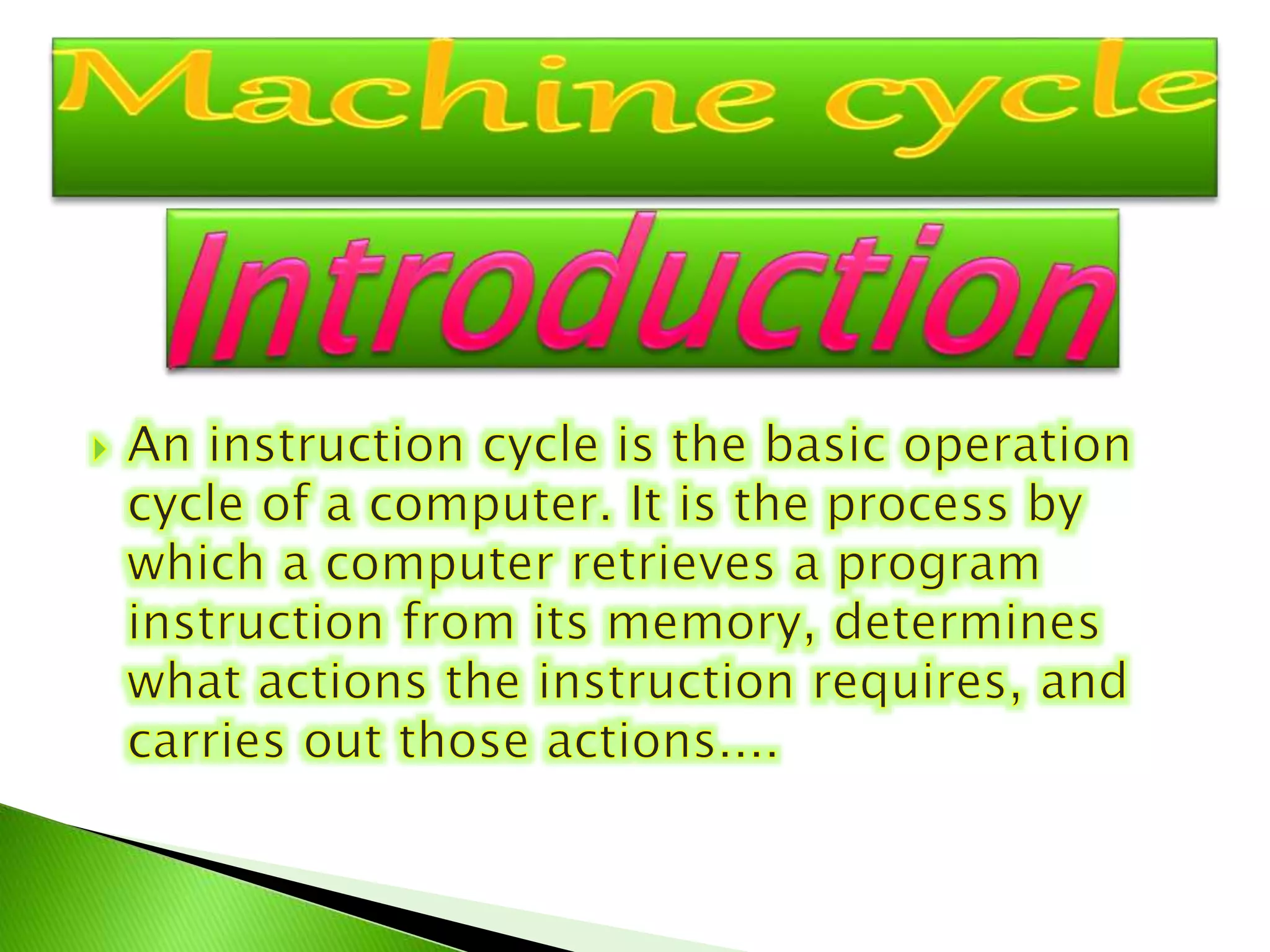 Machine Cycle | PPTX