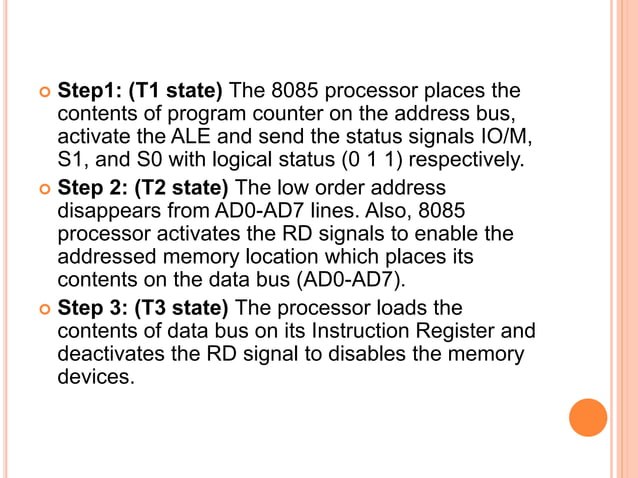 Timing Diagram of 8085.pptx | Operating Systems | Computer Software and Applications