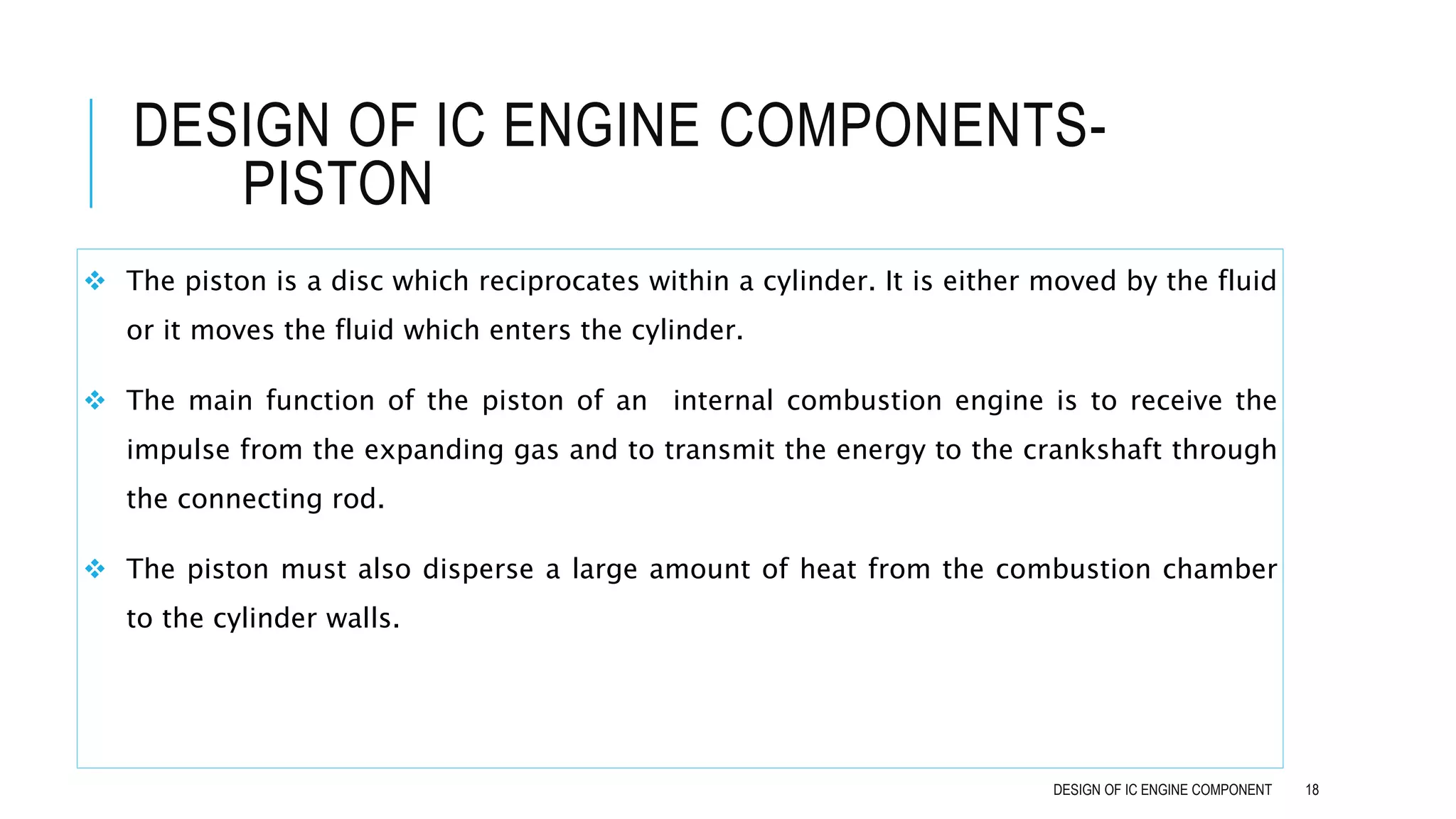 DESIGN OF IC ENGINE COMPONENT-CYLINDER | PPTX