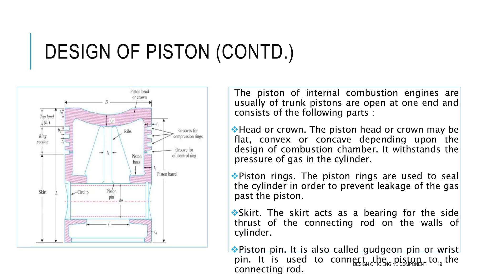 DESIGN OF IC ENGINE COMPONENT-CYLINDER | PPTX