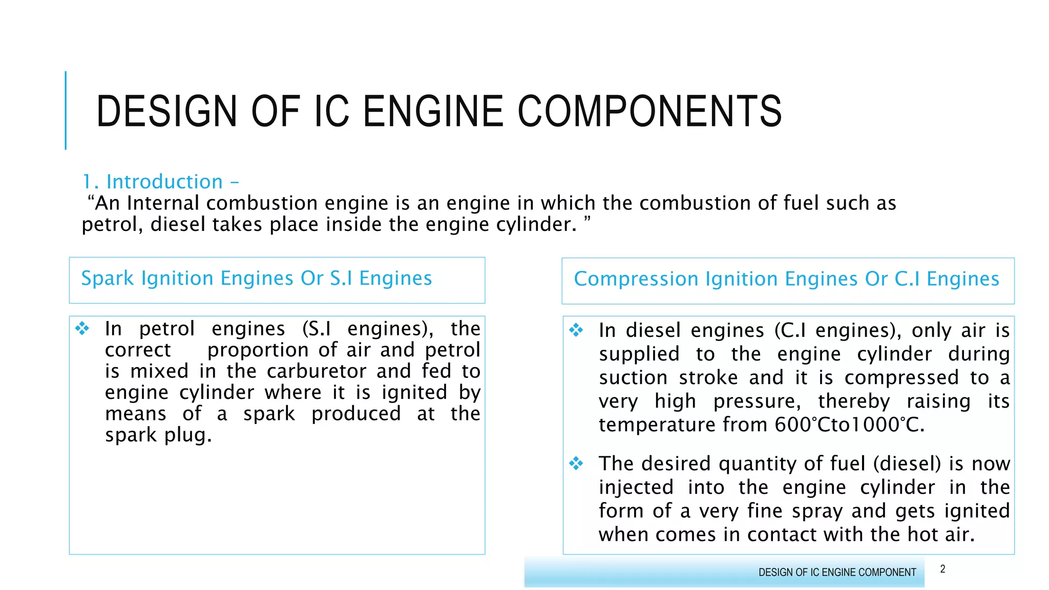 DESIGN OF IC ENGINE COMPONENT-CYLINDER | PPTX