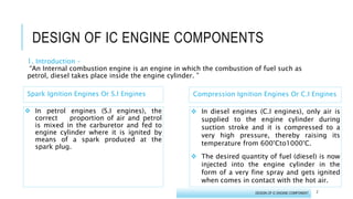 DESIGN OF IC ENGINE COMPONENT-CYLINDER | PPTX