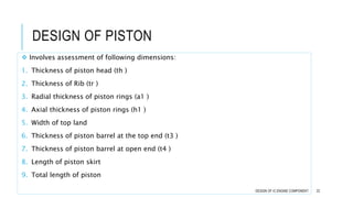 DESIGN OF IC ENGINE COMPONENT-CYLINDER | PPTX