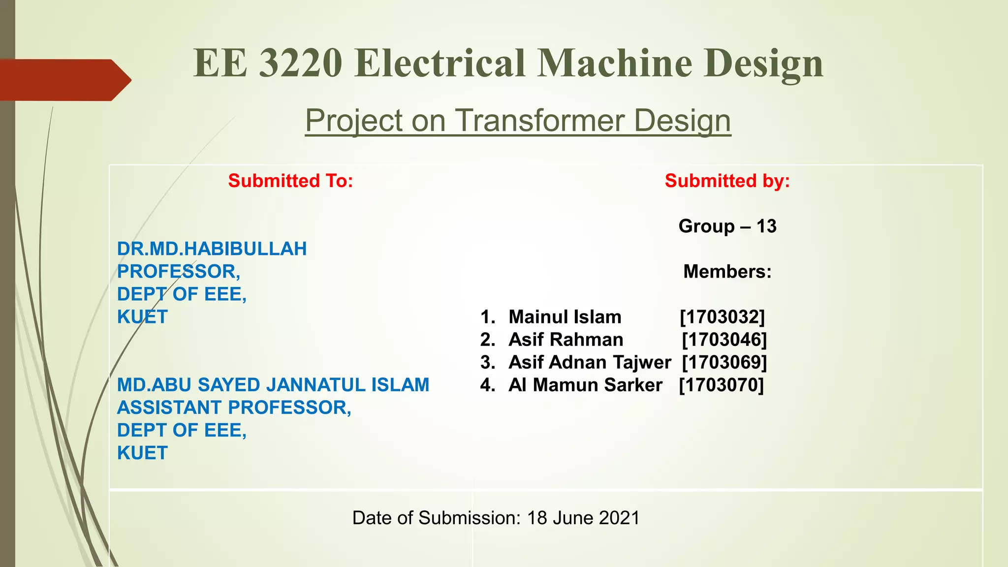 Electrical Machine design | PPTX