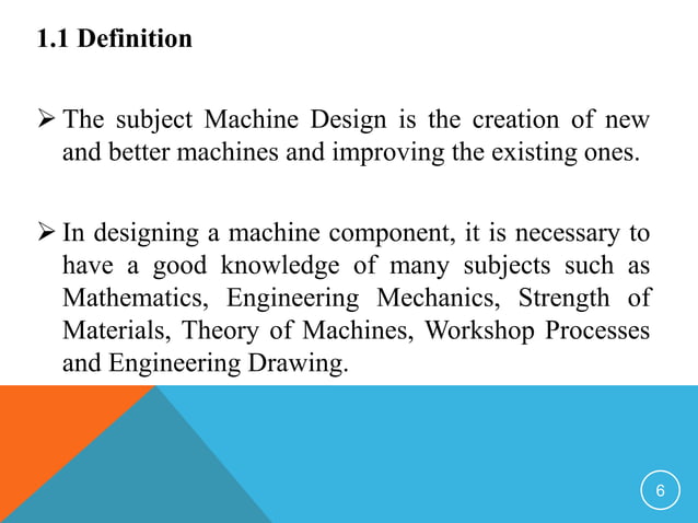 Machine Design Lecture (1) Introduction.pptx | Physics | Science