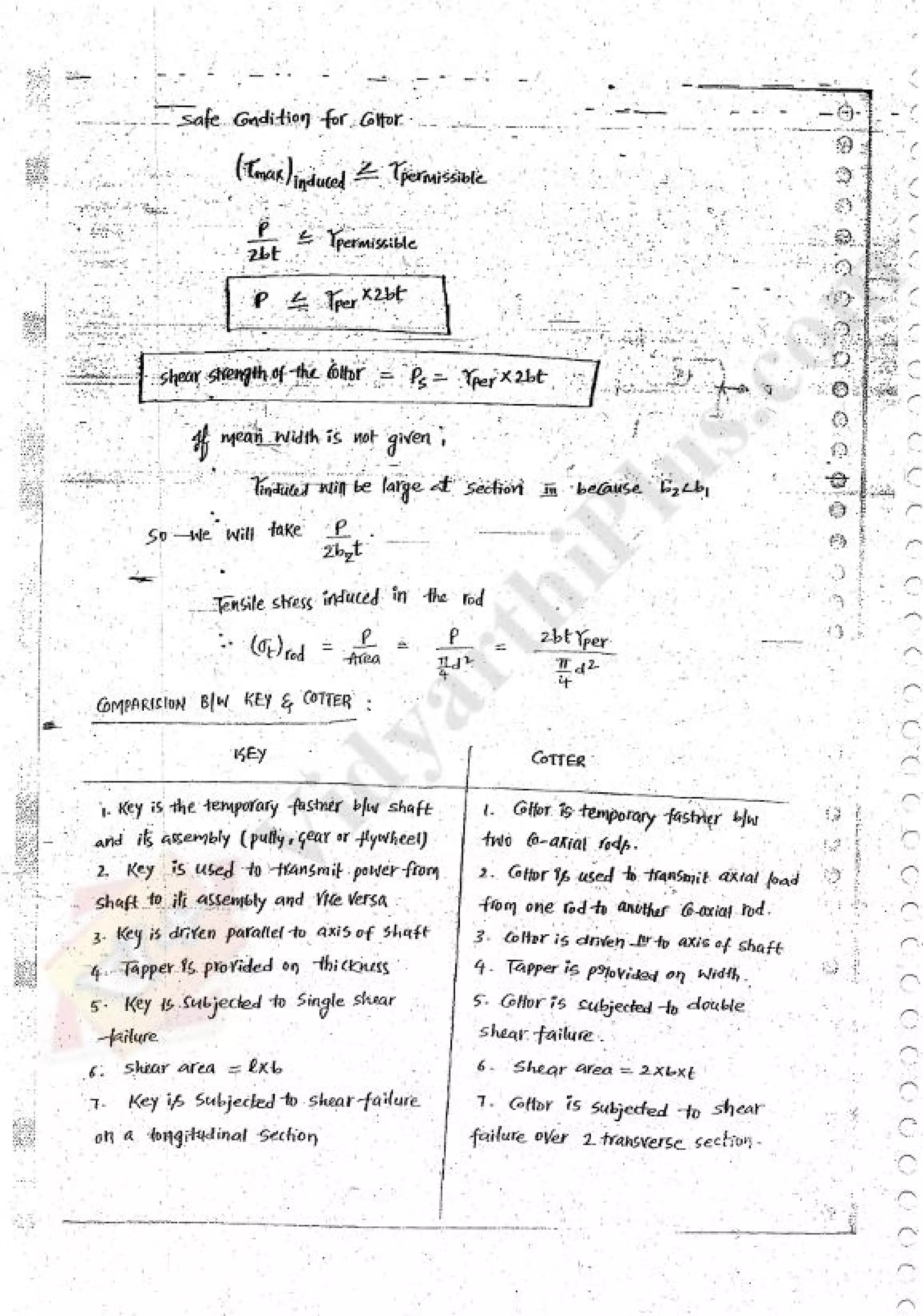 Machine design 1 (md) Mechanical Engineering handwritten classes notes ...
