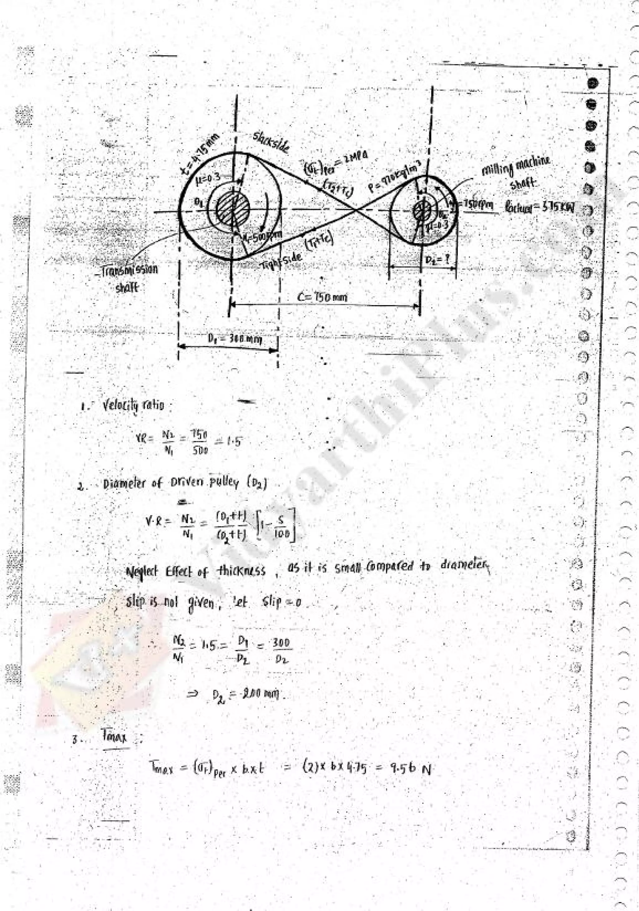 Machine design 1 (md) Mechanical Engineering handwritten classes notes ...