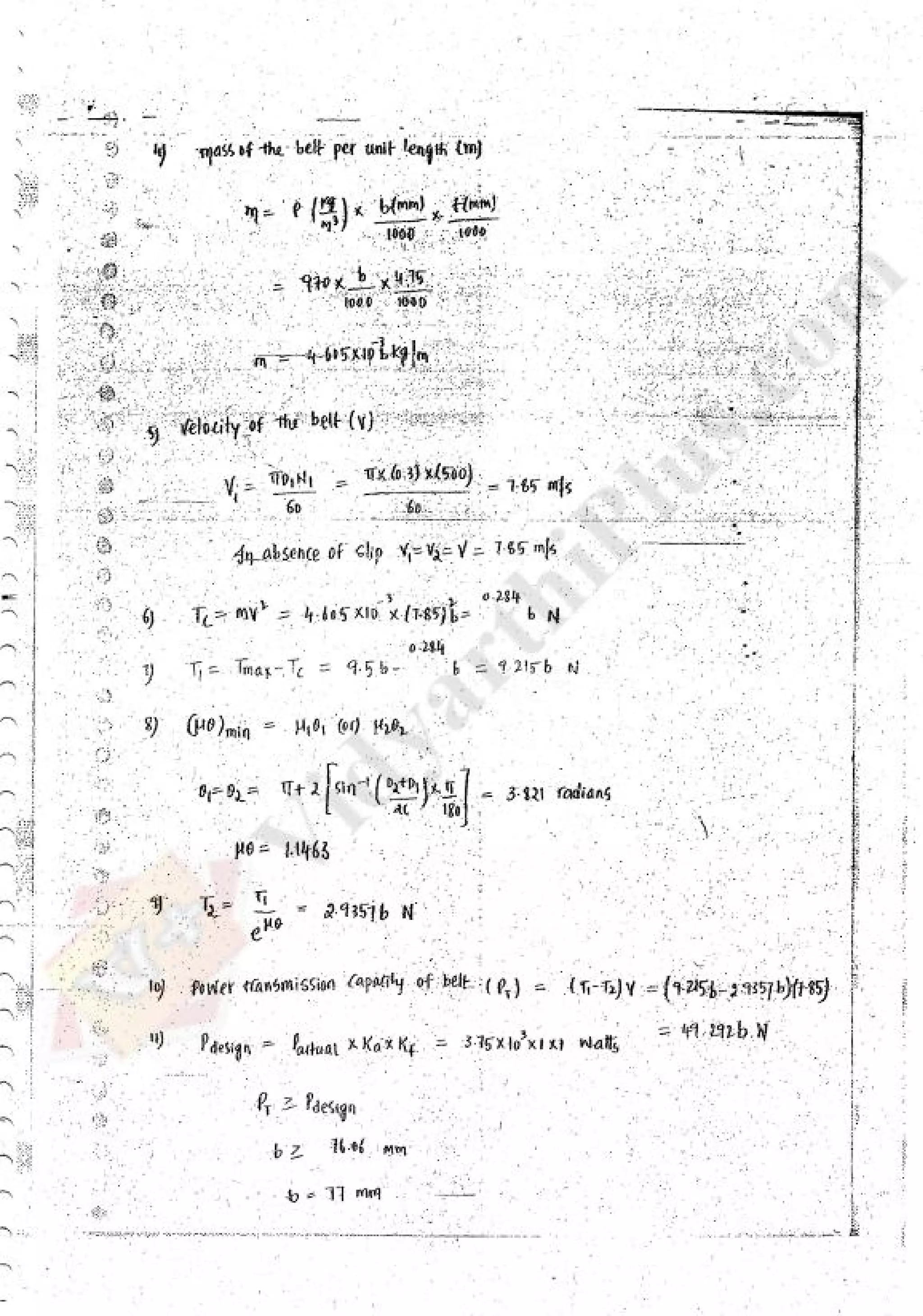 Machine design 1 (md) Mechanical Engineering handwritten classes notes ...
