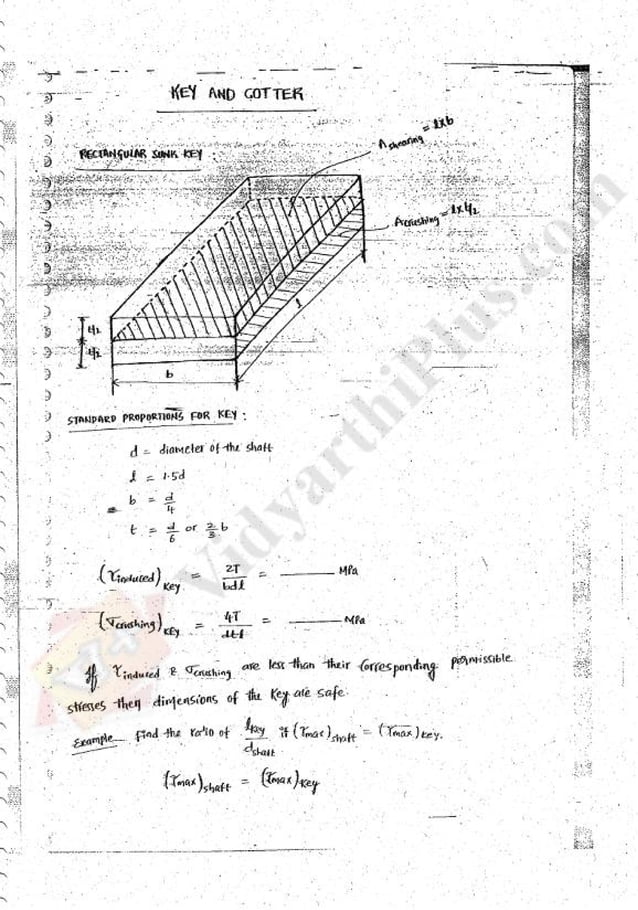 Machine design 1 (md) Mechanical Engineering handwritten classes notes ...
