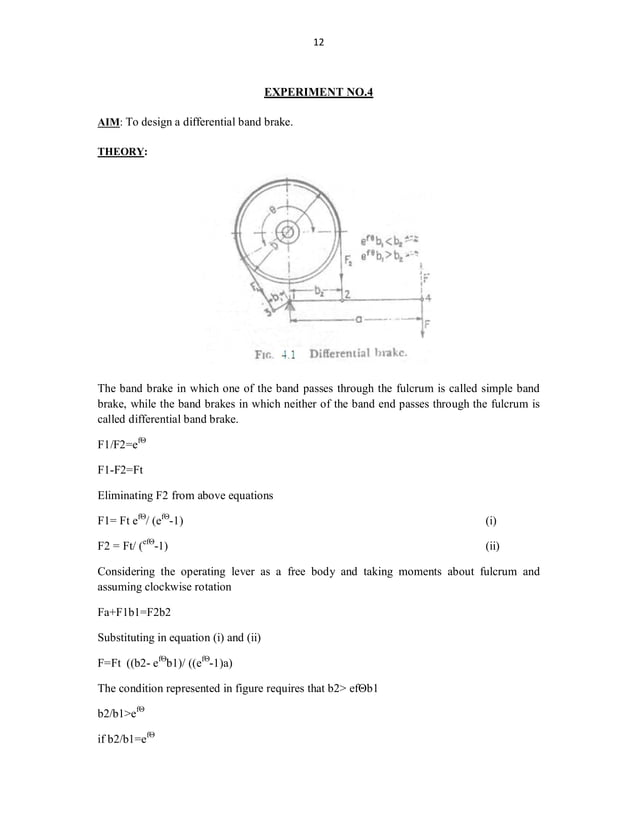 Machine design lab manual | PDF