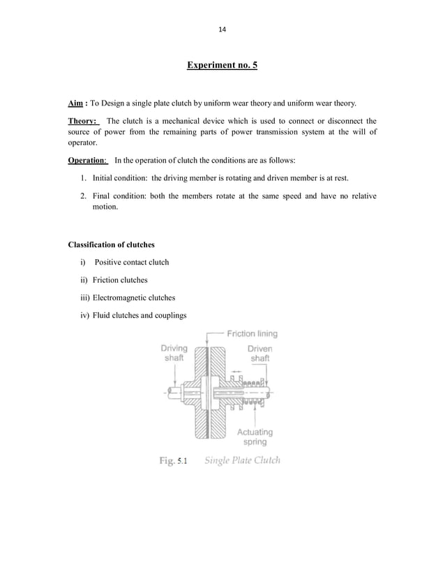 Machine design lab manual | PDF