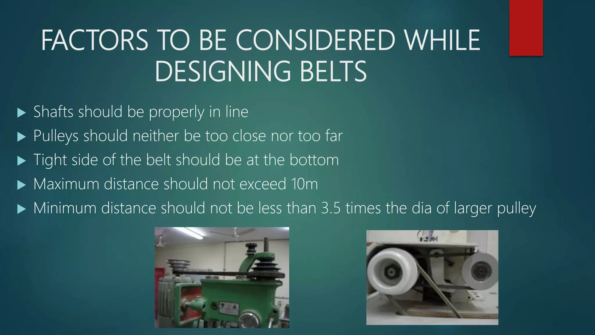 Machine Design Belts | PPTX