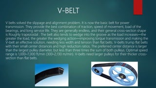 Machine Design Belts | PPTX