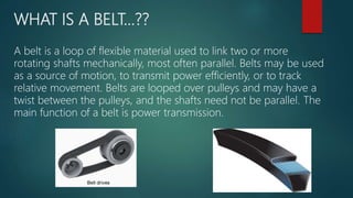 Machine Design Belts | PPTX