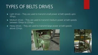 Machine Design Belts | PPTX
