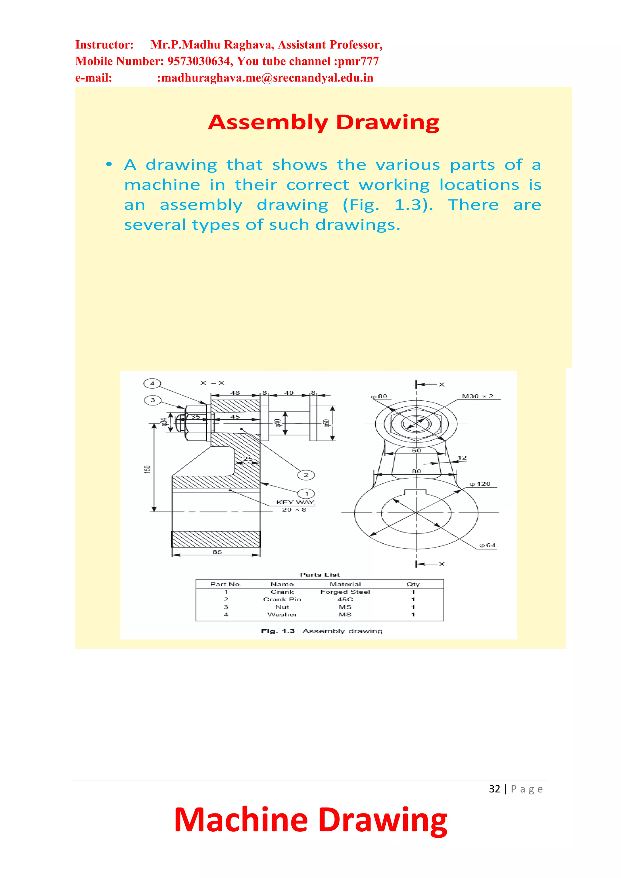 #Machine Drawing Complete lecture notes | PDF