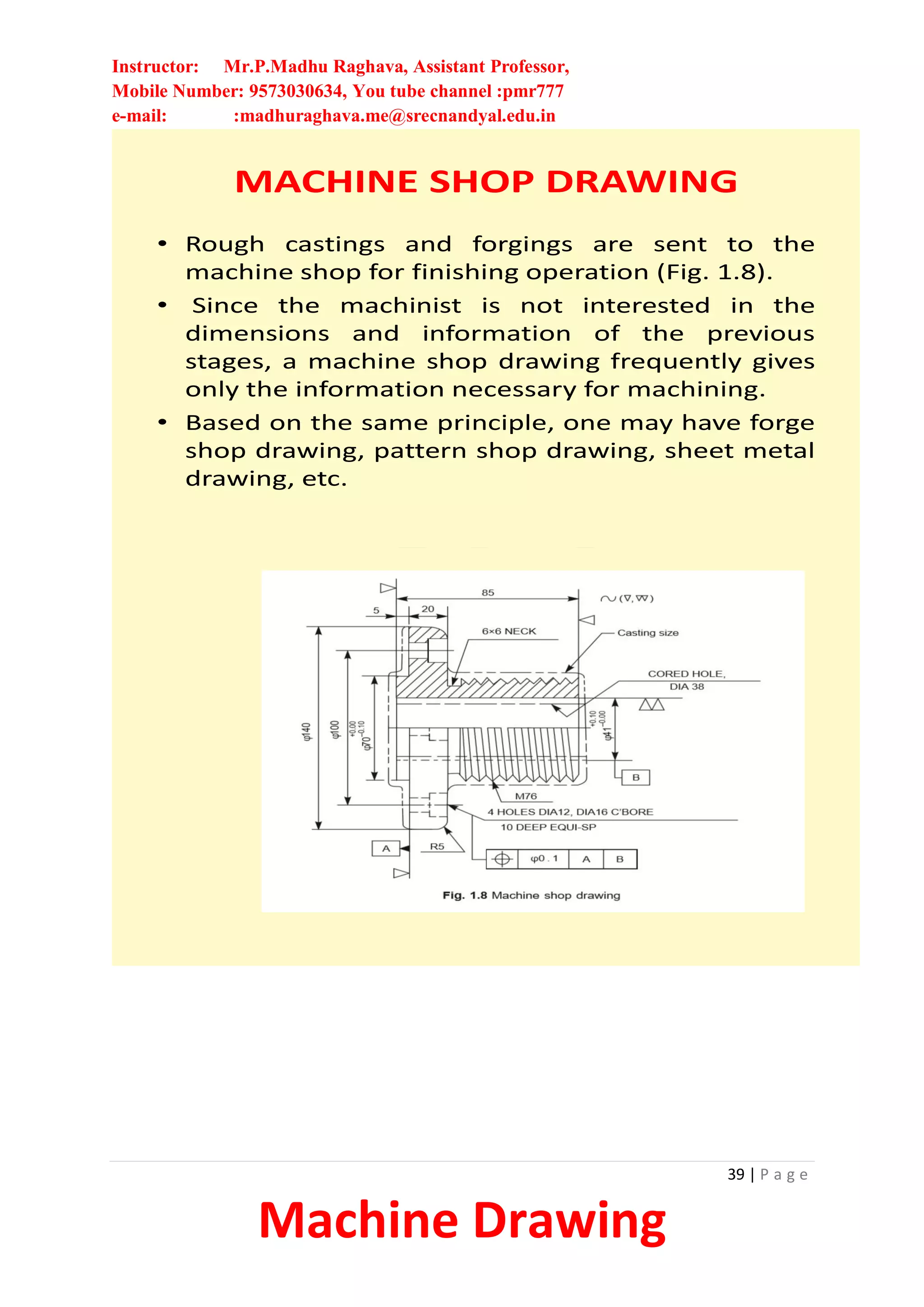 #Machine Drawing Complete lecture notes | PDF
