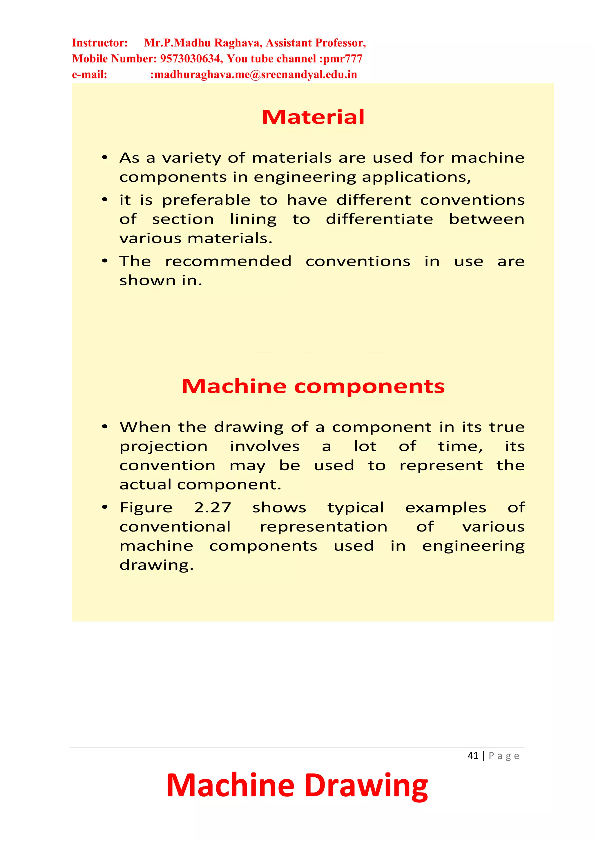 #Machine Drawing Complete lecture notes | PDF