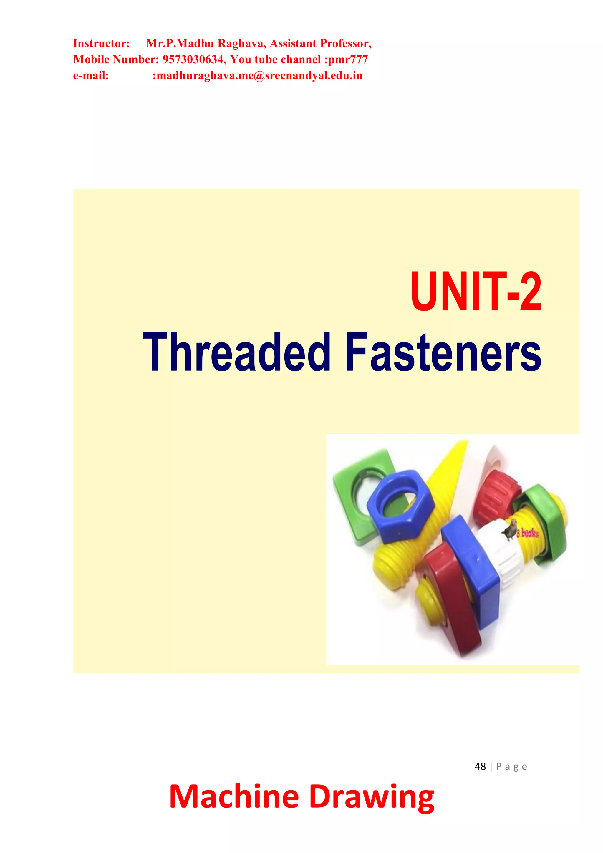 #Machine Drawing Complete lecture notes | PDF