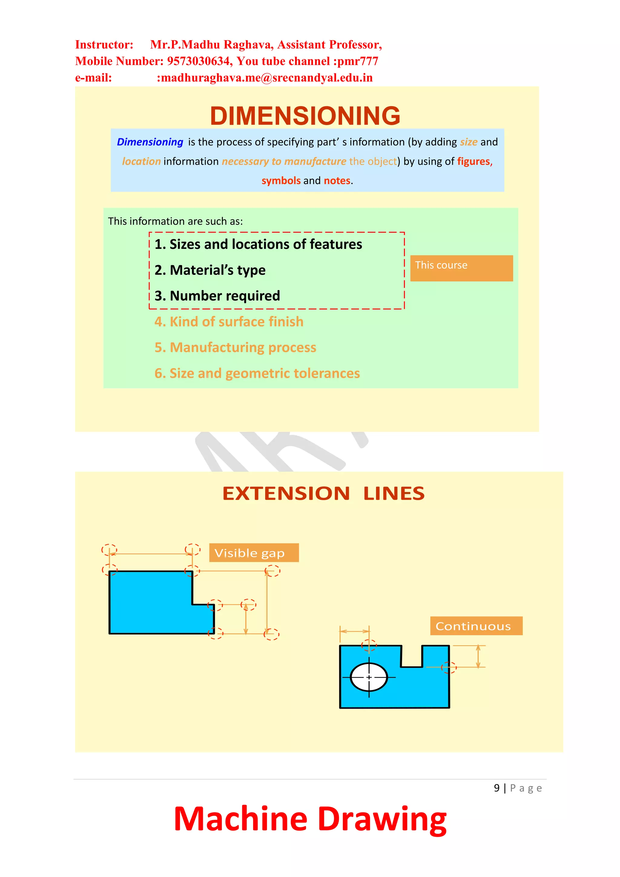 #Machine Drawing Complete lecture notes | PDF