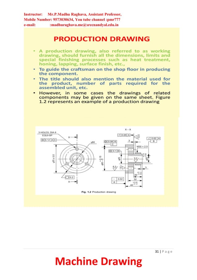 #Machine Drawing Complete lecture notes | PDF