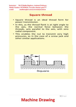 #Machine Drawing Complete lecture notes | PDF