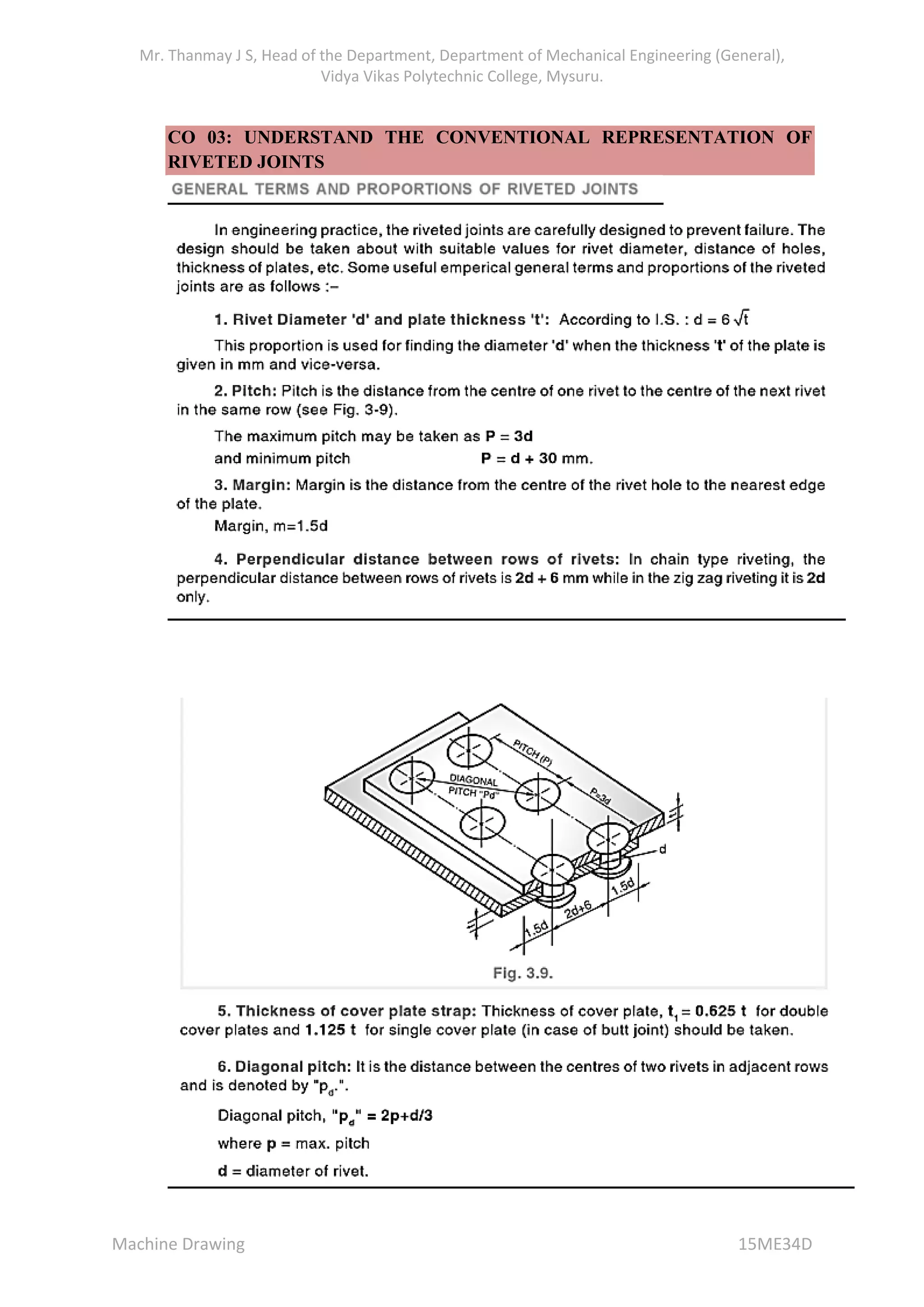 Machine drawing notes 15 me34d | PDF