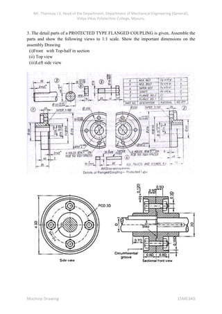 Machine drawing notes 15 me34d | PDF