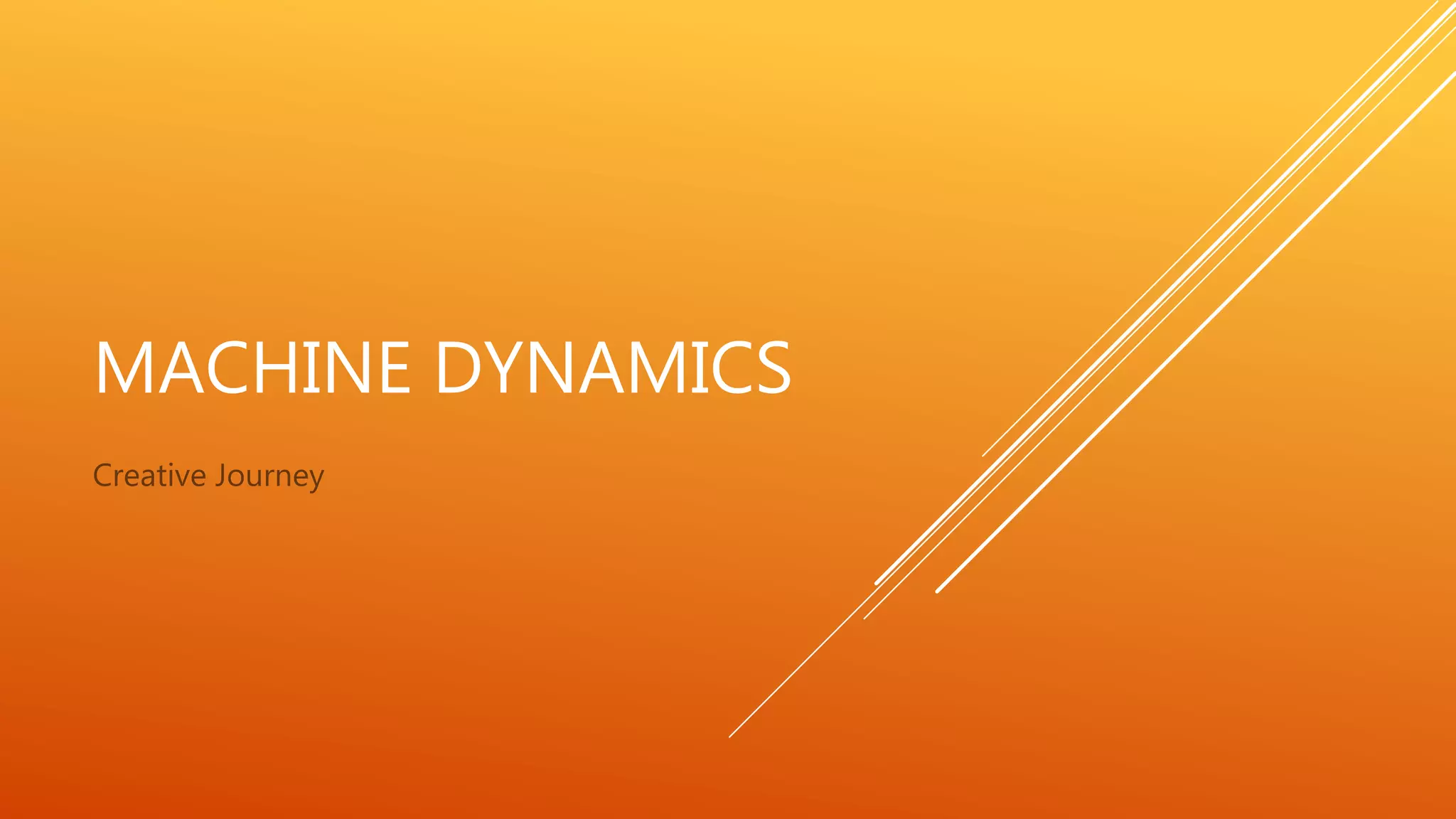 Machine dynamics | PPT