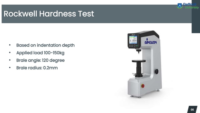 Concept on hardness test conducted on material | PPT