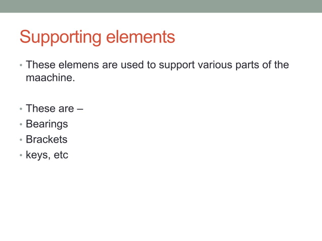 Machine elements | PPTX