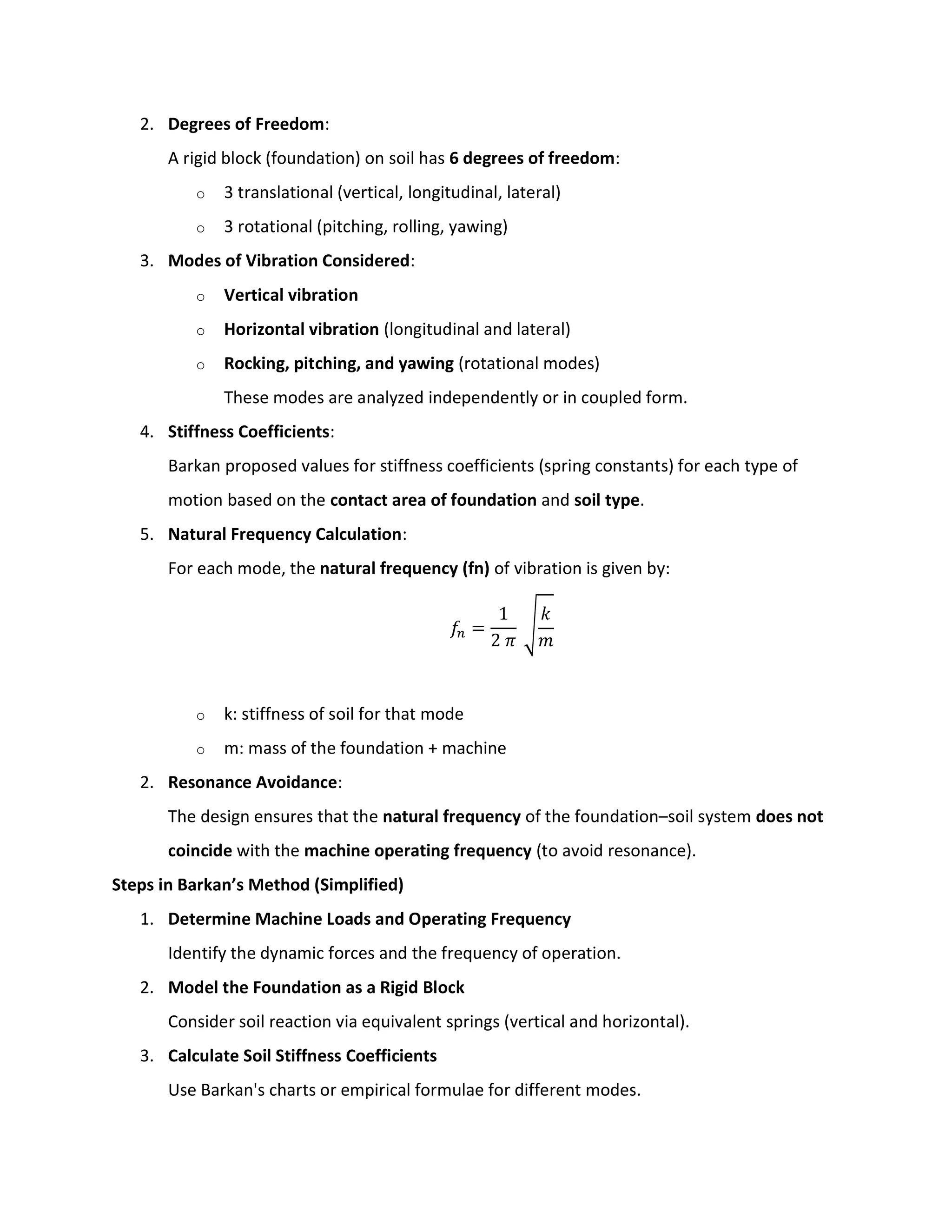 Machine foundation notes for civil engineering students | PDF