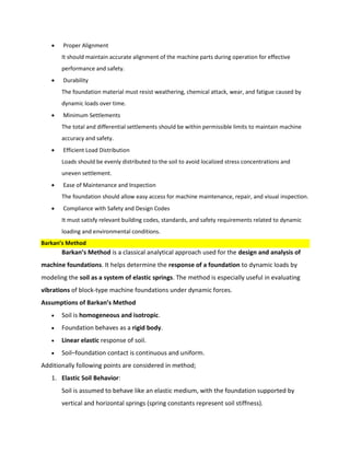 Machine foundation notes for civil engineering students | PDF
