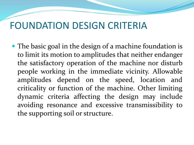 Machine foundation | PPTX