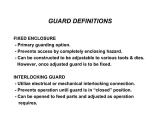 Machine Guarding.ppt safety training machine | PPT