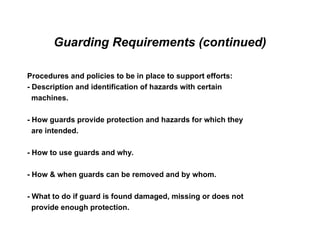 Machine Guarding.ppt safety training machine | PPT