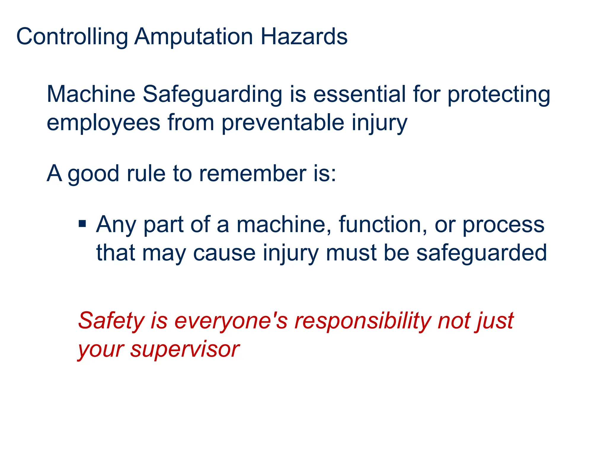 Machine Guarding and Amputation Hazards.pptx | First Aid | Injuries