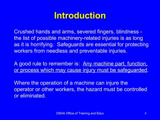 Machine Guarding Ppt | PPT | Injuries | Diseases and Conditions