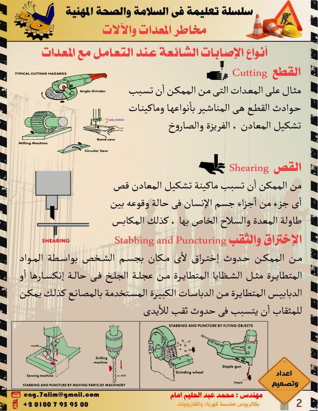 Machine hazards مخاطر المعدات والالات | PDF