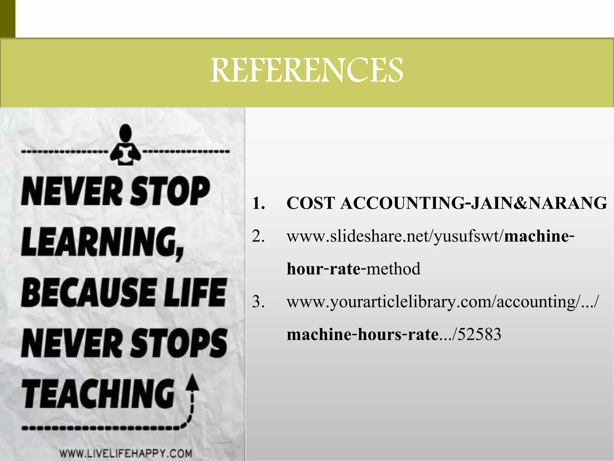 Machine hour rate | PPTX