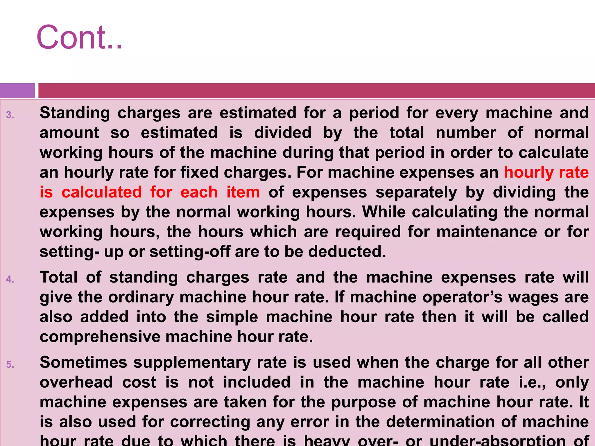 Machine hour rate | PPTX