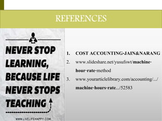 Machine hour rate | PPTX