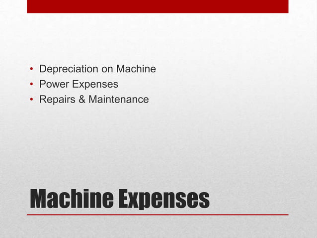 Machine Hour Rate Method Pptx Business Business And Finance