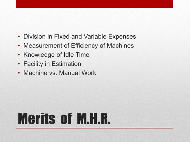 Machine hour rate method | PPTX | Business | Business and Finance